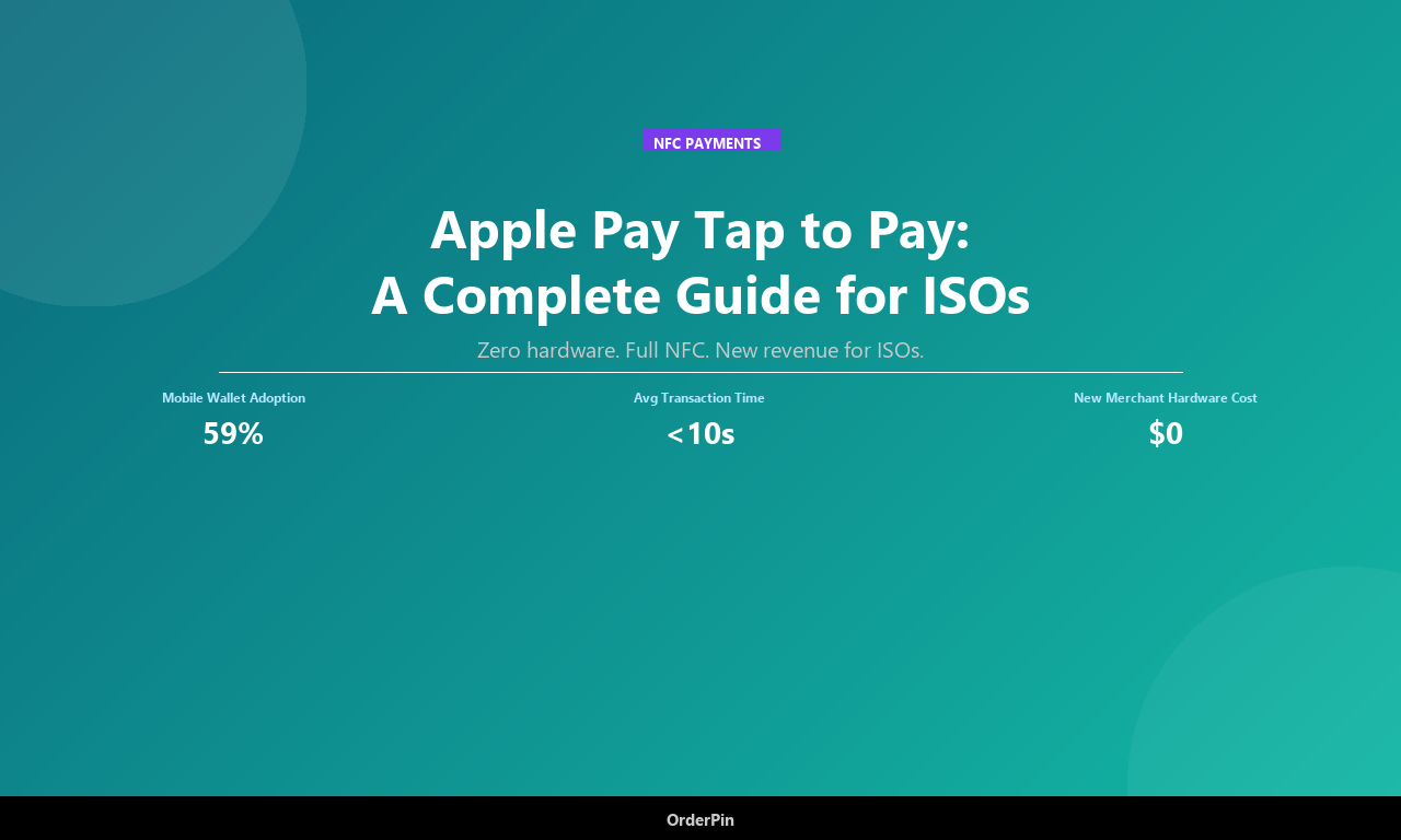 Apple Pay Tap to Pay: A Complete Guide for ISOs - OrderPin